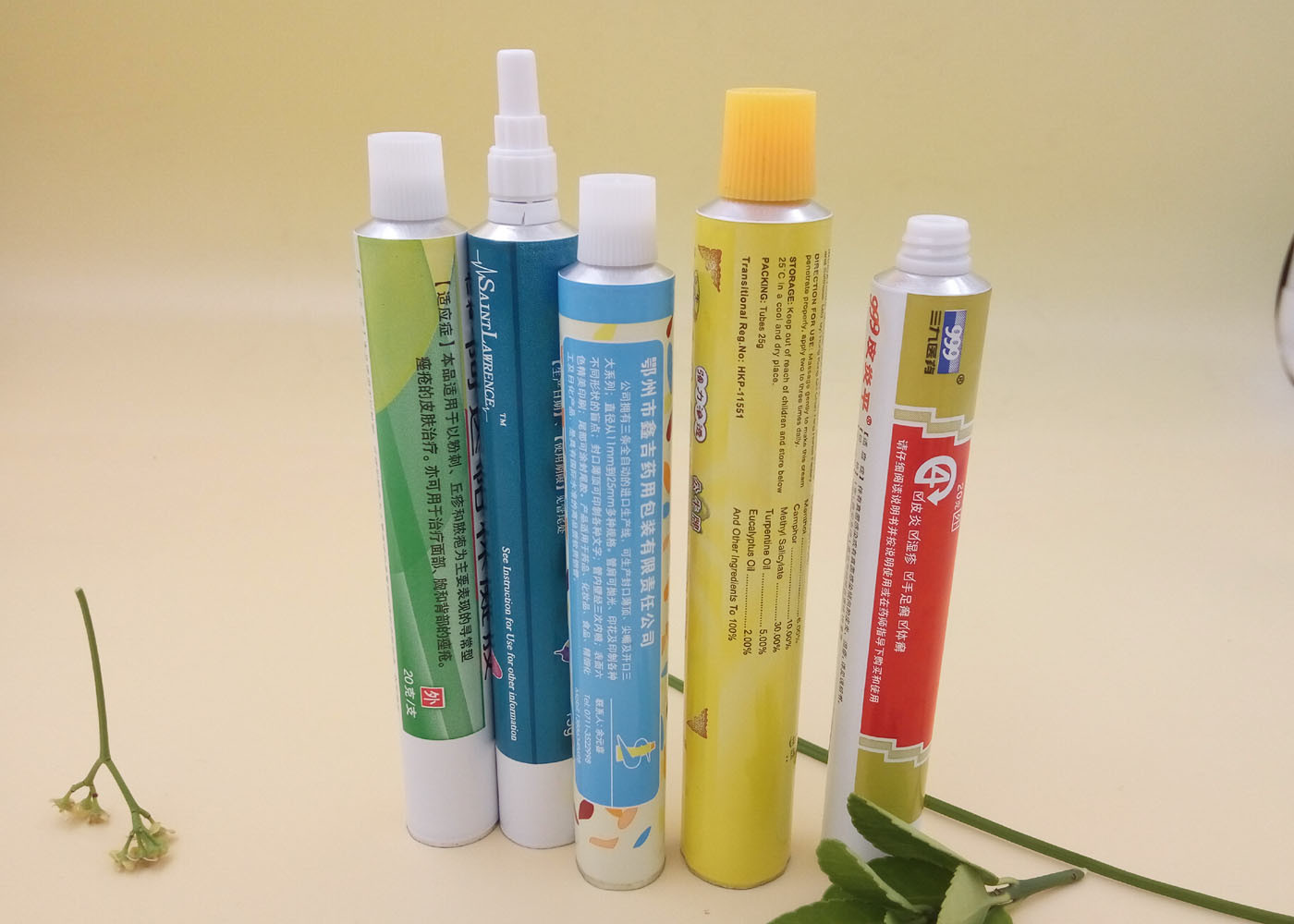 Six Color Printing Aluminum Packaging Tubes , Pharmaceutical Cream ...